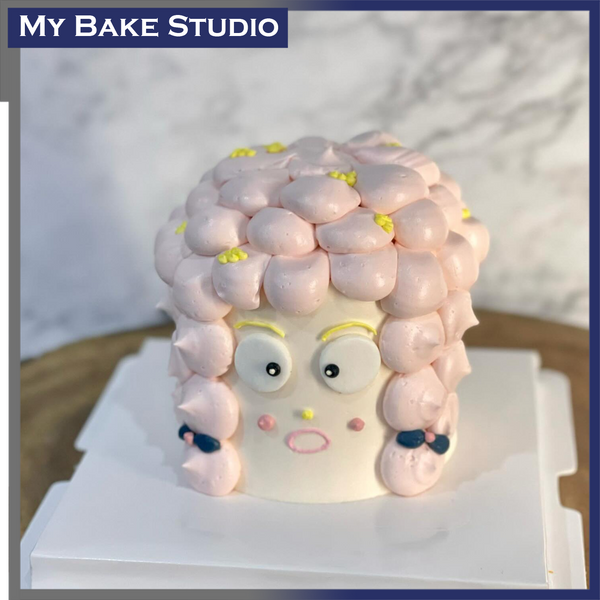 4'' Noob Girl Cake - My Bake Studio
