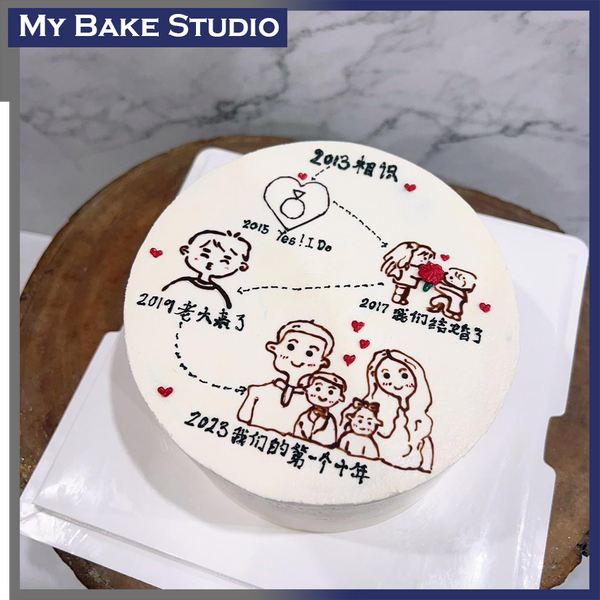 Our Story Cake - My Bake Studio
