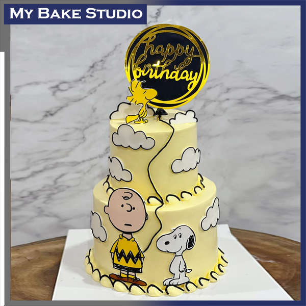 2D Snoopy Balloon Cake - My Bake Studio