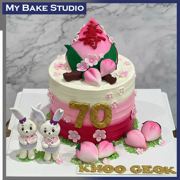 Grand Peach Cake - My Bake Studio