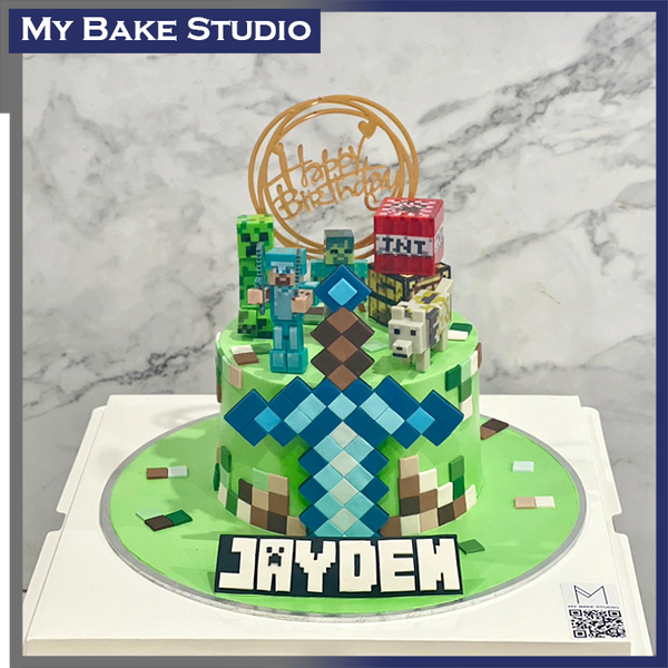 Minecraft Mine Blown Cake - My Bake Studio
