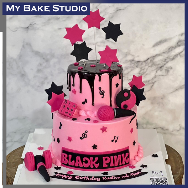 Black Pink Concert Cake - My Bake Studio
