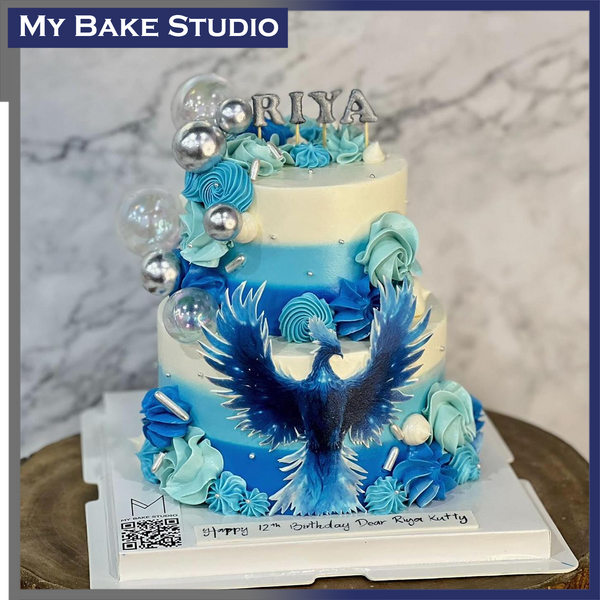 Ice Phoenix Cake - My Bake Studio