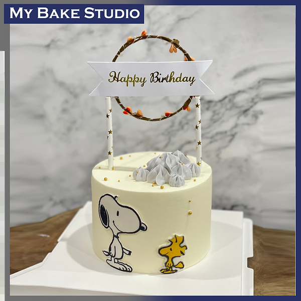 Snoopy and Bird Cake - My Bake Studio