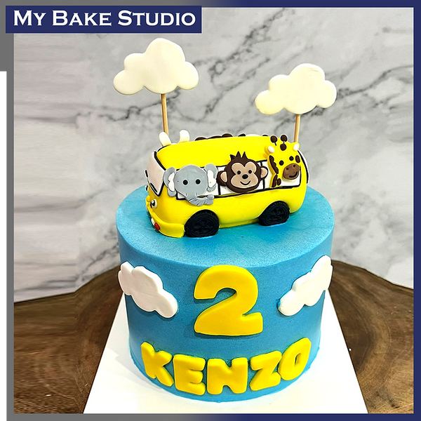 Wheels on the Bus Cake - My Bake Studio