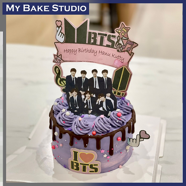BTS Banner Cake - My Bake Studio